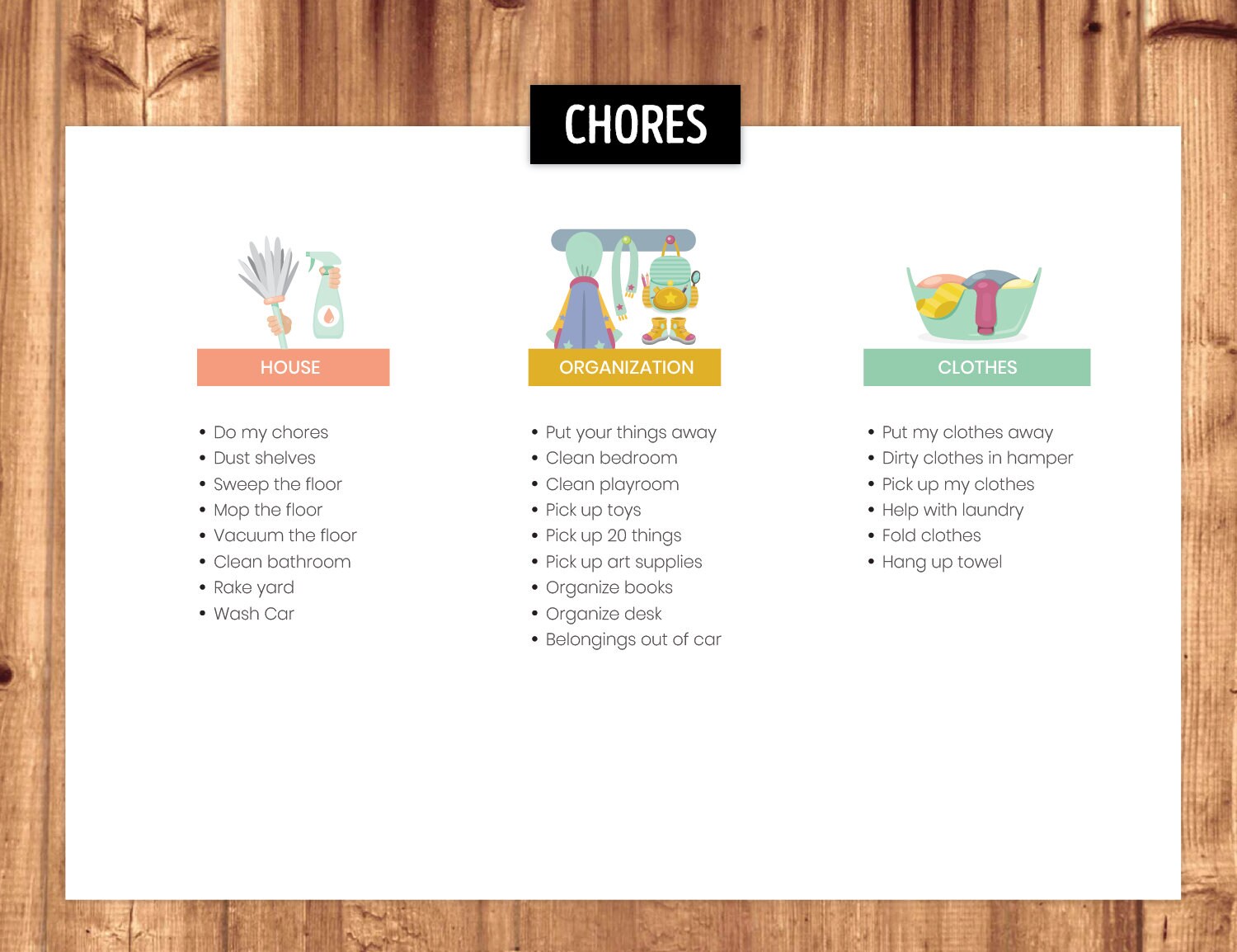 To Do Chart for Kids Daily Routine Printable Chart & Cards | Etsy Australia