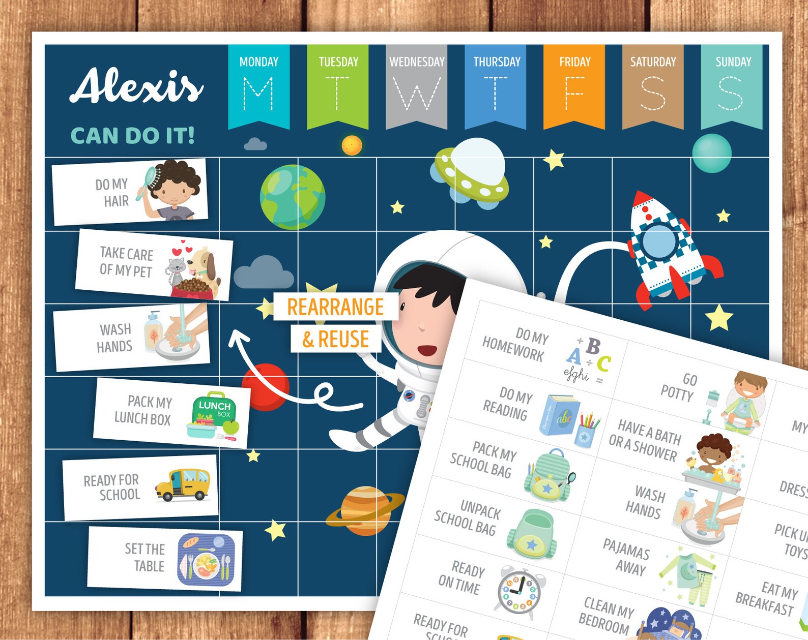 Chore Chart Reward Chart or Routine Chart Chores Behavior - Etsy