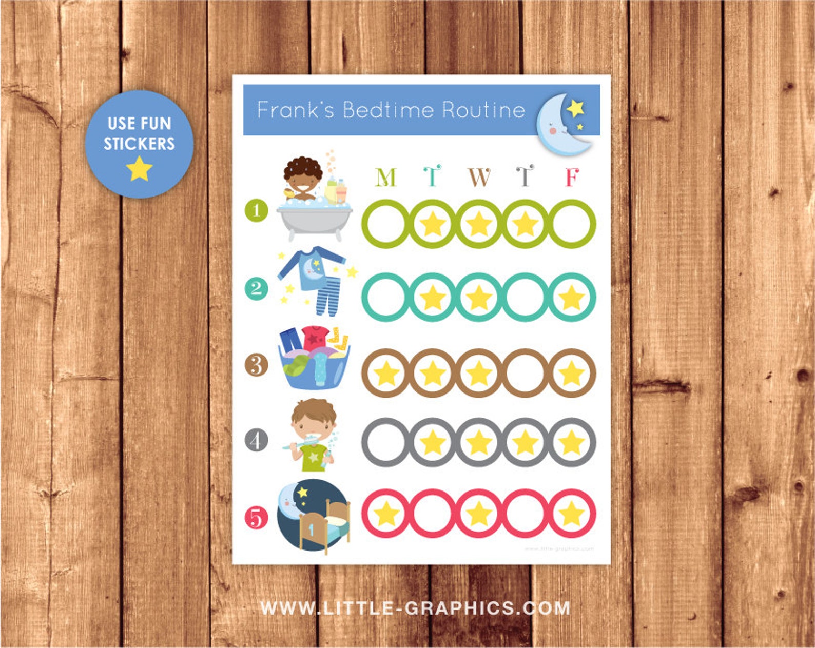 Printable Bedtime Routine Checklist Daily Schedule / Children Daily ...