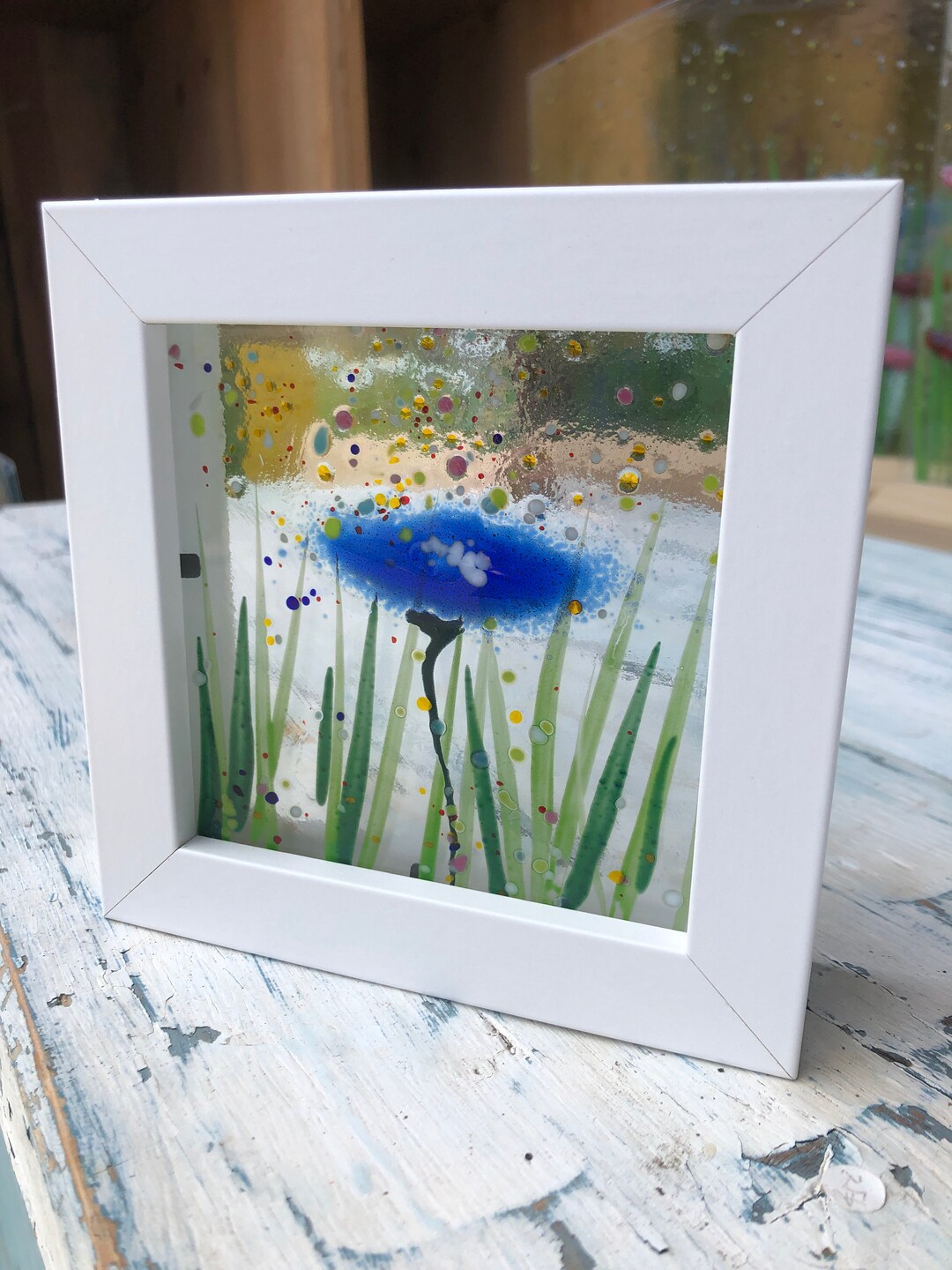 Box Framed Square - Alice - Corn Flower - Etsy
