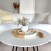 Natural Wooden White Round Display Serving Tray Table Décor Statement ...