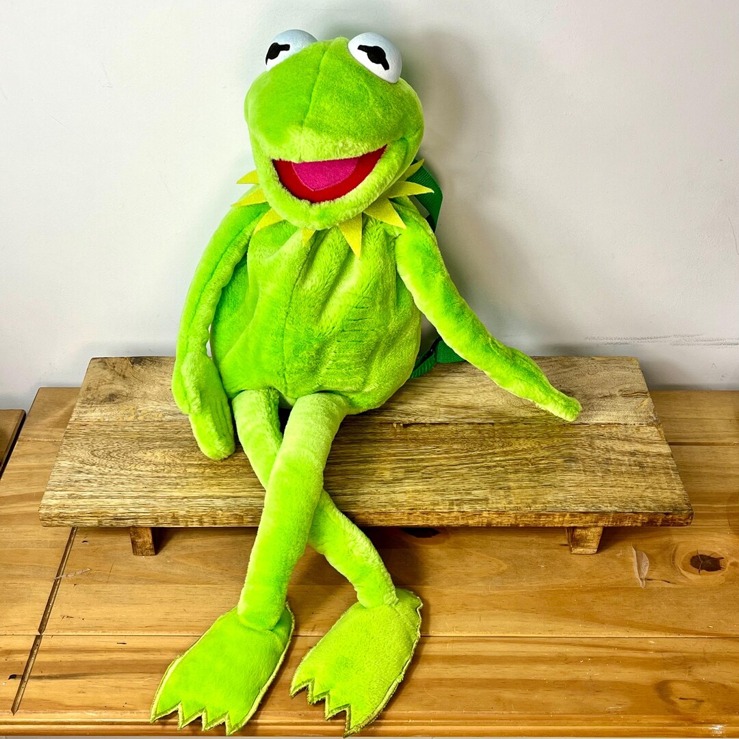 Retro 1998 the Muppets Kermit the Frog Large 28” Backpack Jim Henson ...