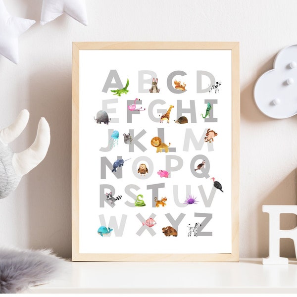 Animal Alphabet - Etsy