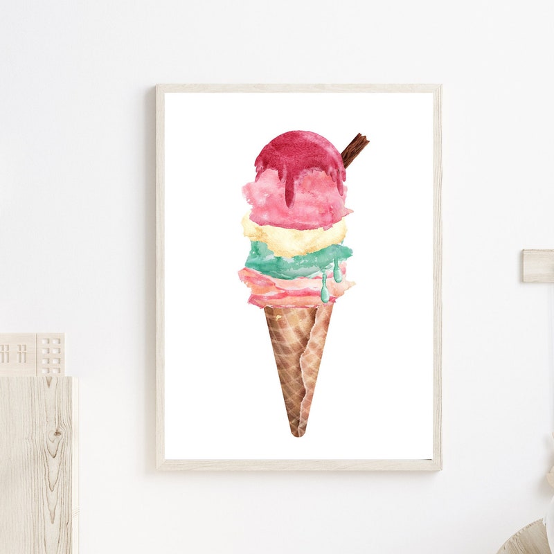 Ice Cream Print - Etsy
