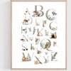 Animal ABC Poster Woodland Alphabet Printable Wall Art Woodland Nursery ...
