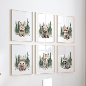 Woodland Animal Nursery Decor - Forest Animal Prints - Woodland Nursery ...