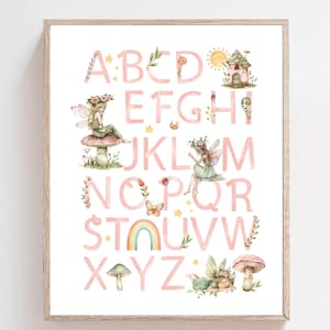 flower fairy alphabet poster