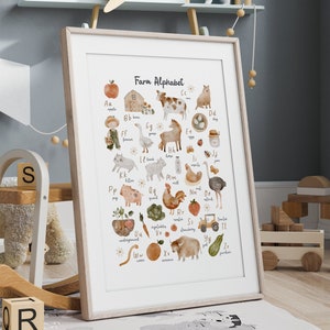 Farm Alphabet - Nursery Farm Print - Nursery Farm Decor - Nursery Decor ...