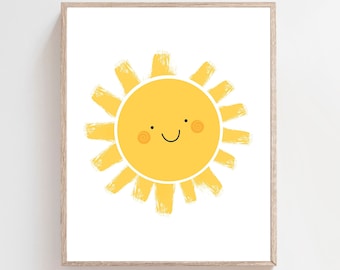 Yellow Sun Printable - Etsy
