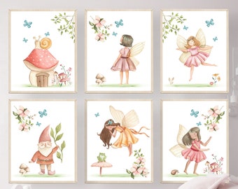 Fairy Wall Art - Fairy Nursery Decor - Pink Girls Room Decor - Fairy ...