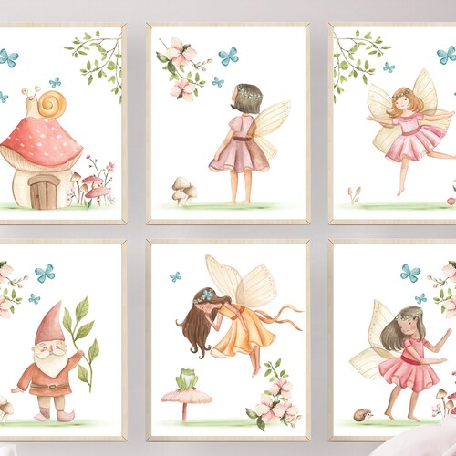Fairy Wall Art Fairy Nursery Decor Pink Girls Room Decor | Etsy