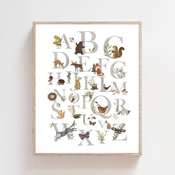 Woodland Alphabet - Etsy