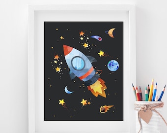 Rocket Ship Nursery - Etsy