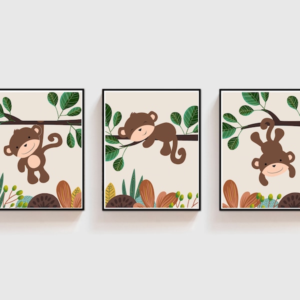 Monkey Nursery Decor - Etsy