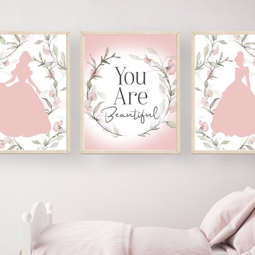 Princess Wall Art Princess Themed Nursery Printable | Etsy