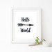 Hello World Wall Art Print Baby nursery wall art print | Etsy