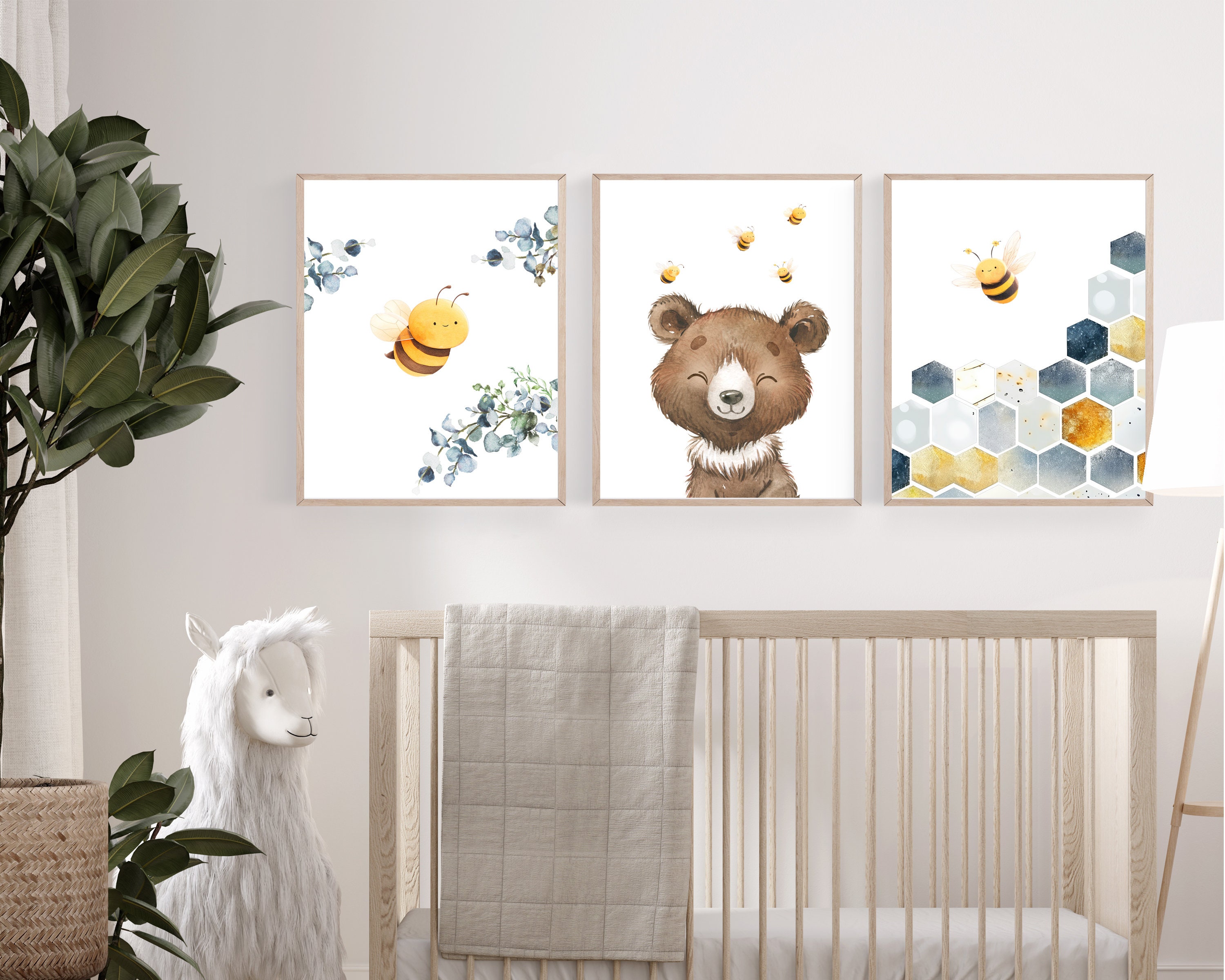 Bee Nursery Decor - Bumble Bee Nursery Decor - Baby Boy Nursery Decor ...