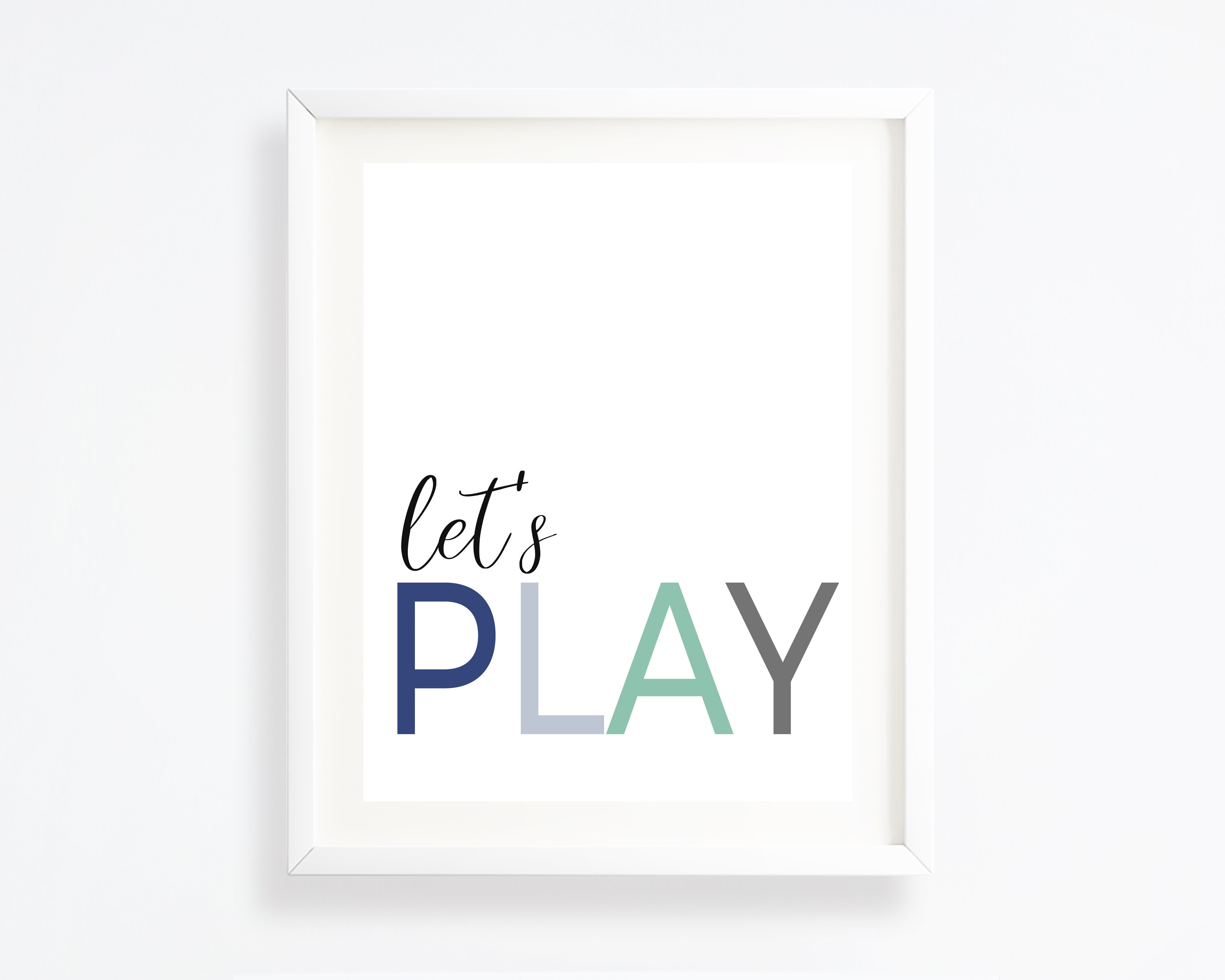 Lets play print Playroom wall art Playroom prints | Etsy