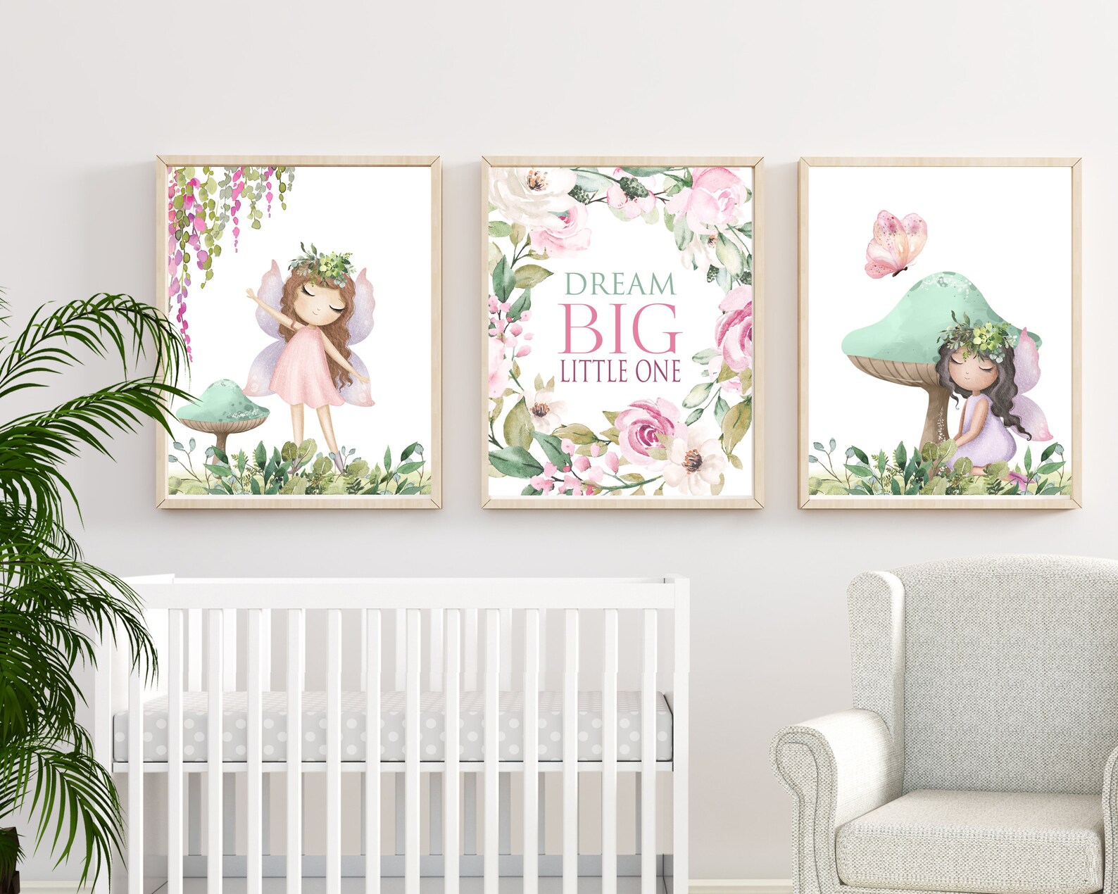Fairy Wall Art - Fairy Nursery Decor - Fairy Art Print Set - Enchanted ...