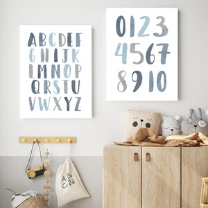 Alphabet Wall Art - Alphabet Print - Boy Alphabet Poster - ABC Wall Art ...