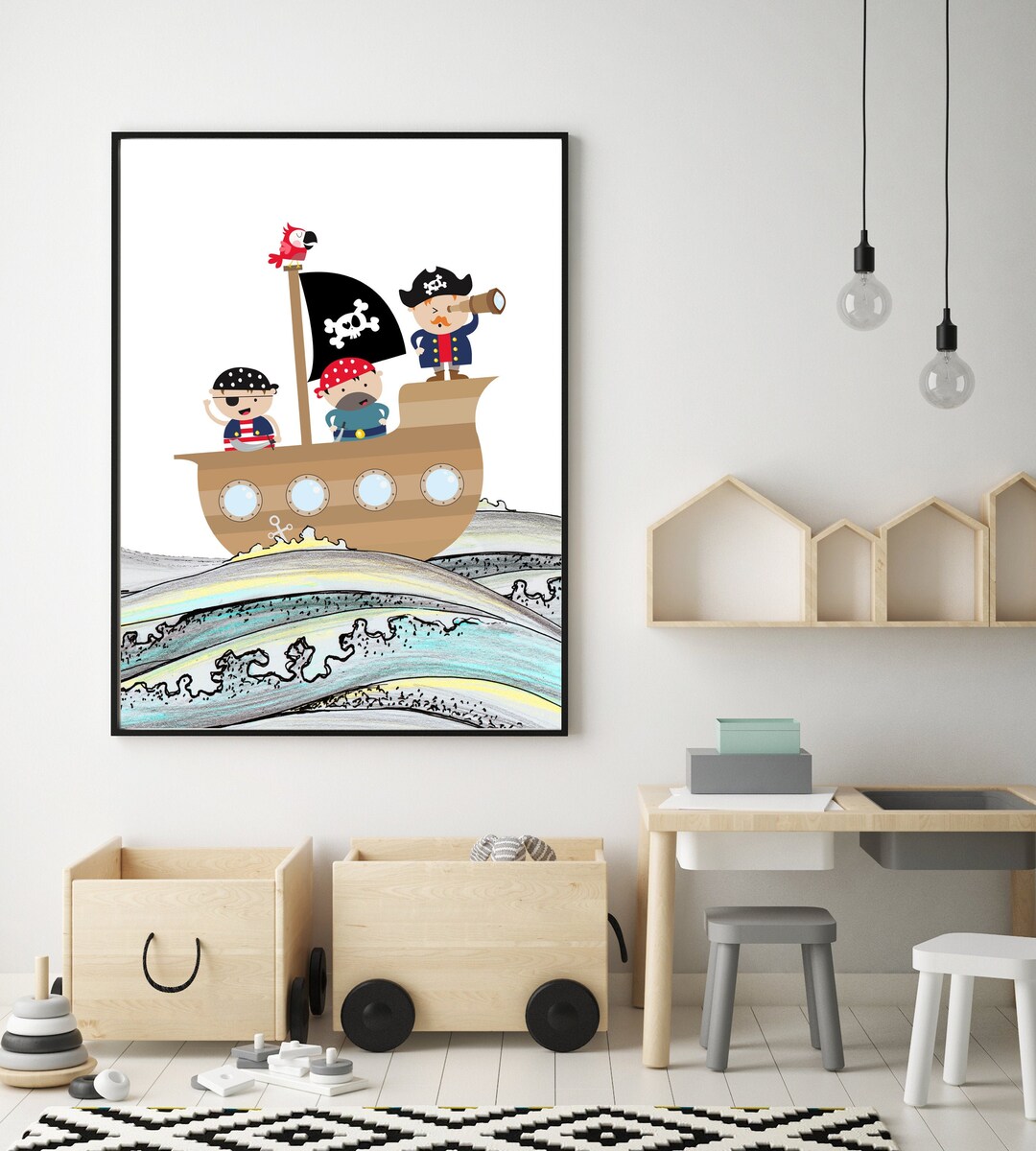 Pirate Art Print - Pirate Print - Pirate Printables - Pirate Wall Art ...