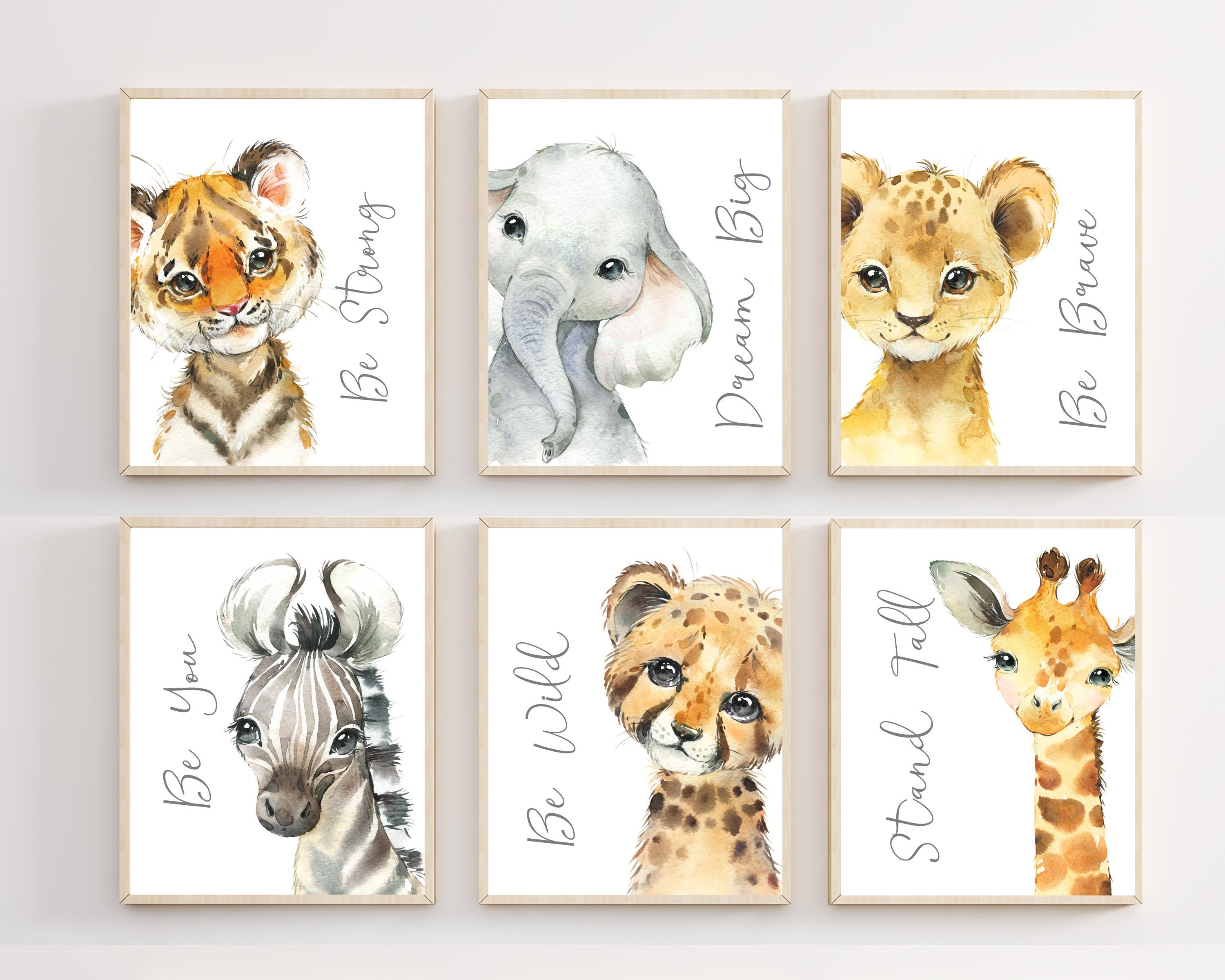 Fun Nursery Wall Decor Be Brave Lion Printable Woodland Nursery Art ...