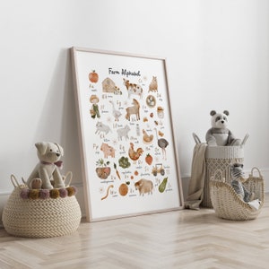 Farm Alphabet - Nursery Farm Print - Nursery Farm Decor - Nursery Decor ...
