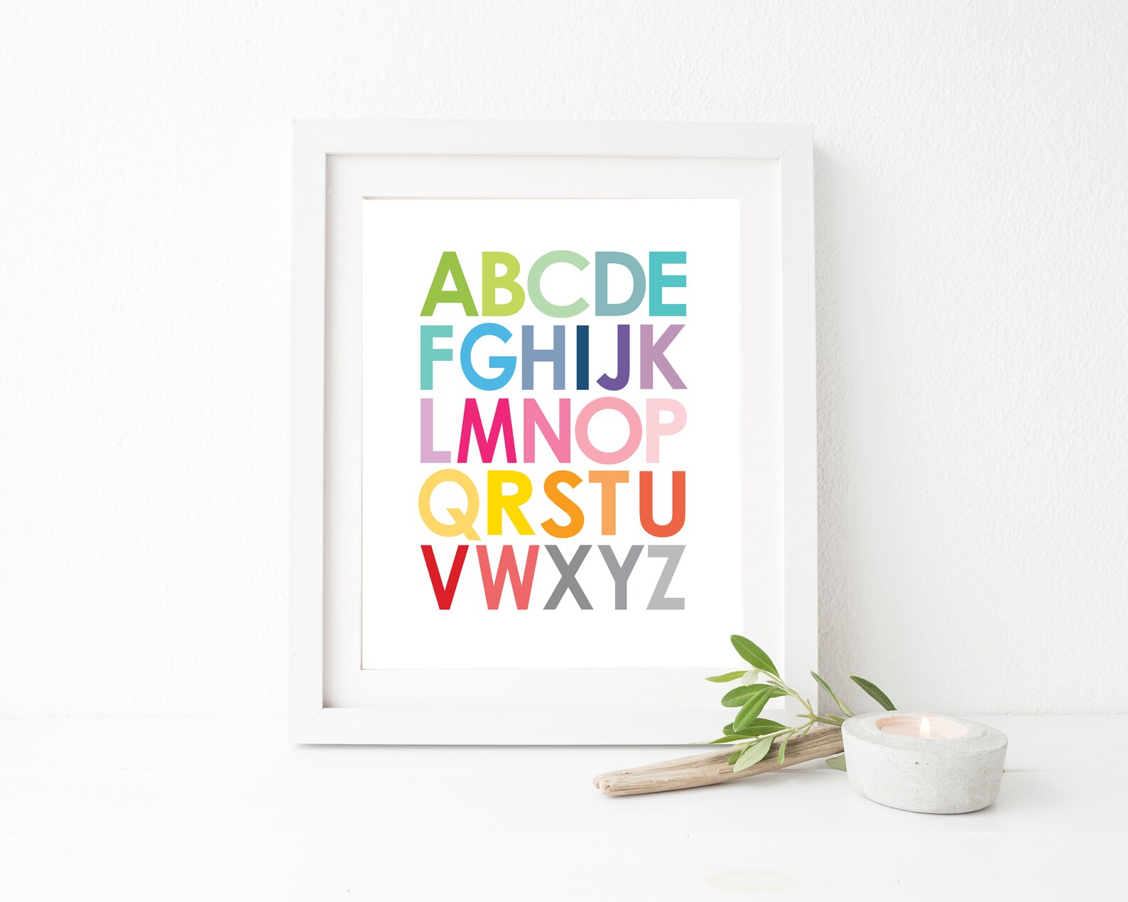 Colorful alphabet print ABC print Alphabet poster | Etsy