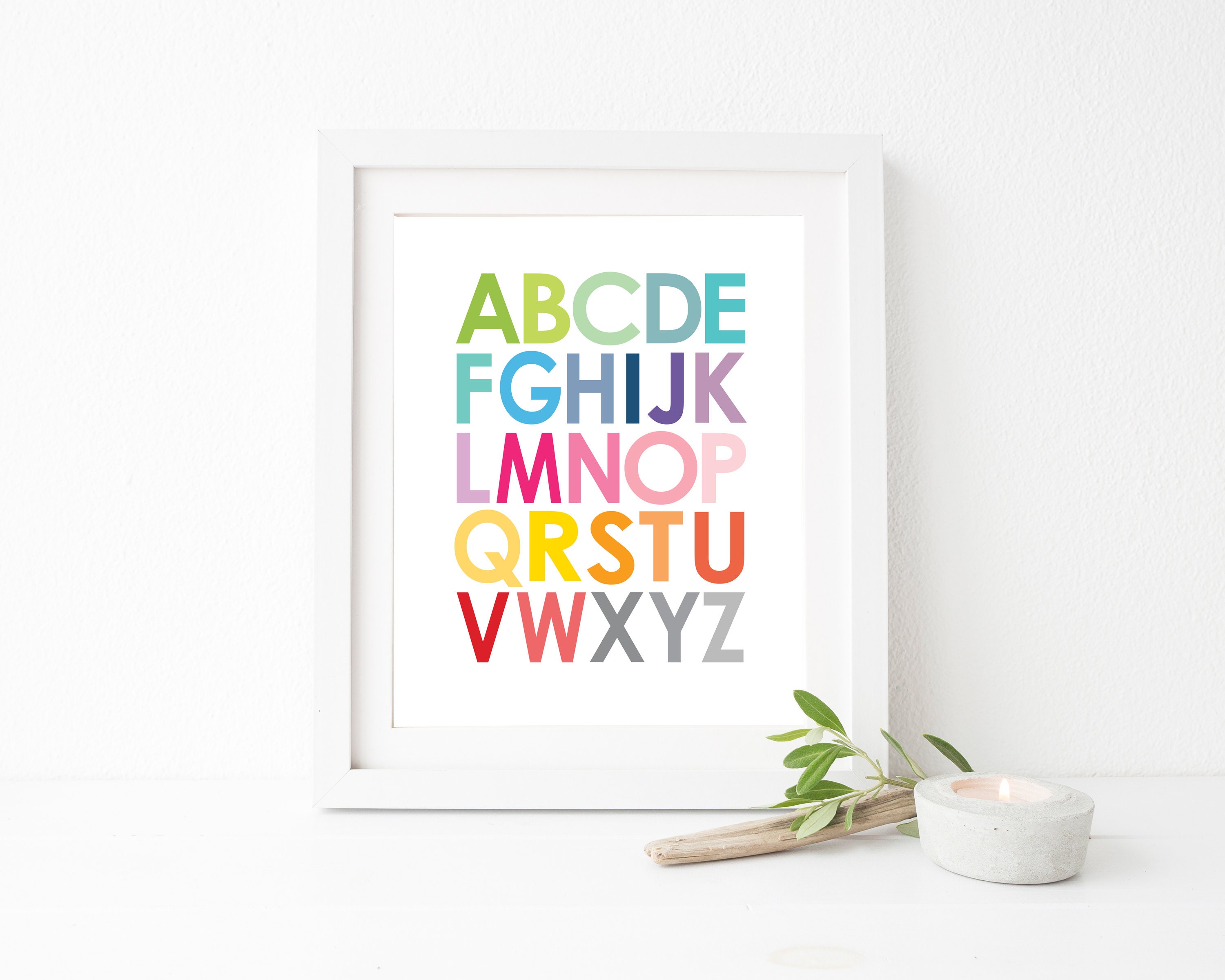 Colorful alphabet print ABC print Alphabet poster | Etsy