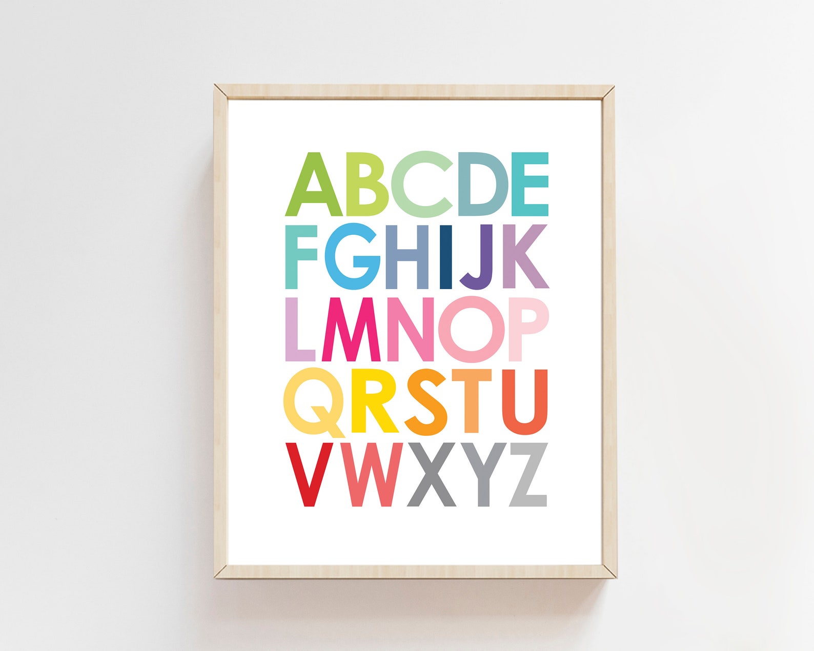Colorful alphabet print ABC print Alphabet poster | Etsy
