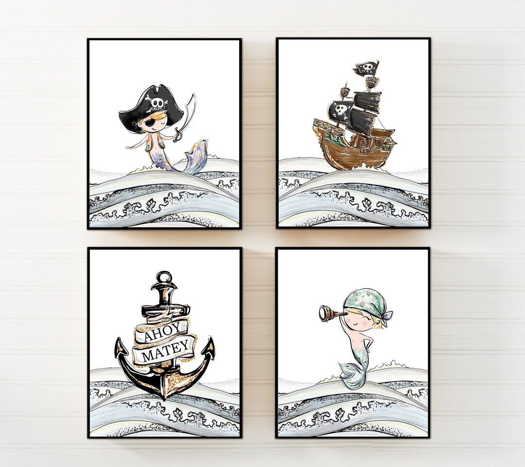 Pirate Prints - Pirate Room Decor - Pirate Printables - Boys Room Wall ...