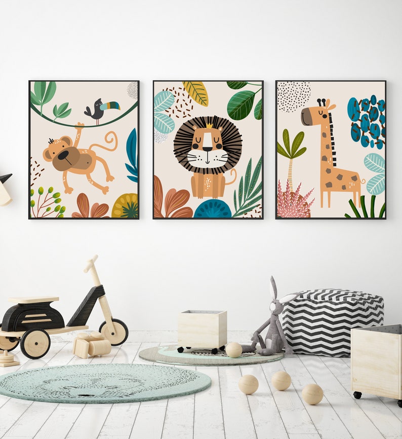 Boho Nursery Decor - Baby Boy Nursery - Safari Nursery Decor - Nursery ...