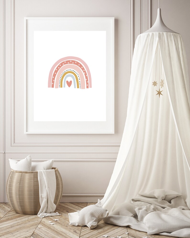 Rainbow Print Pink Rainbow Print Rainbow Prints for Girls - Etsy