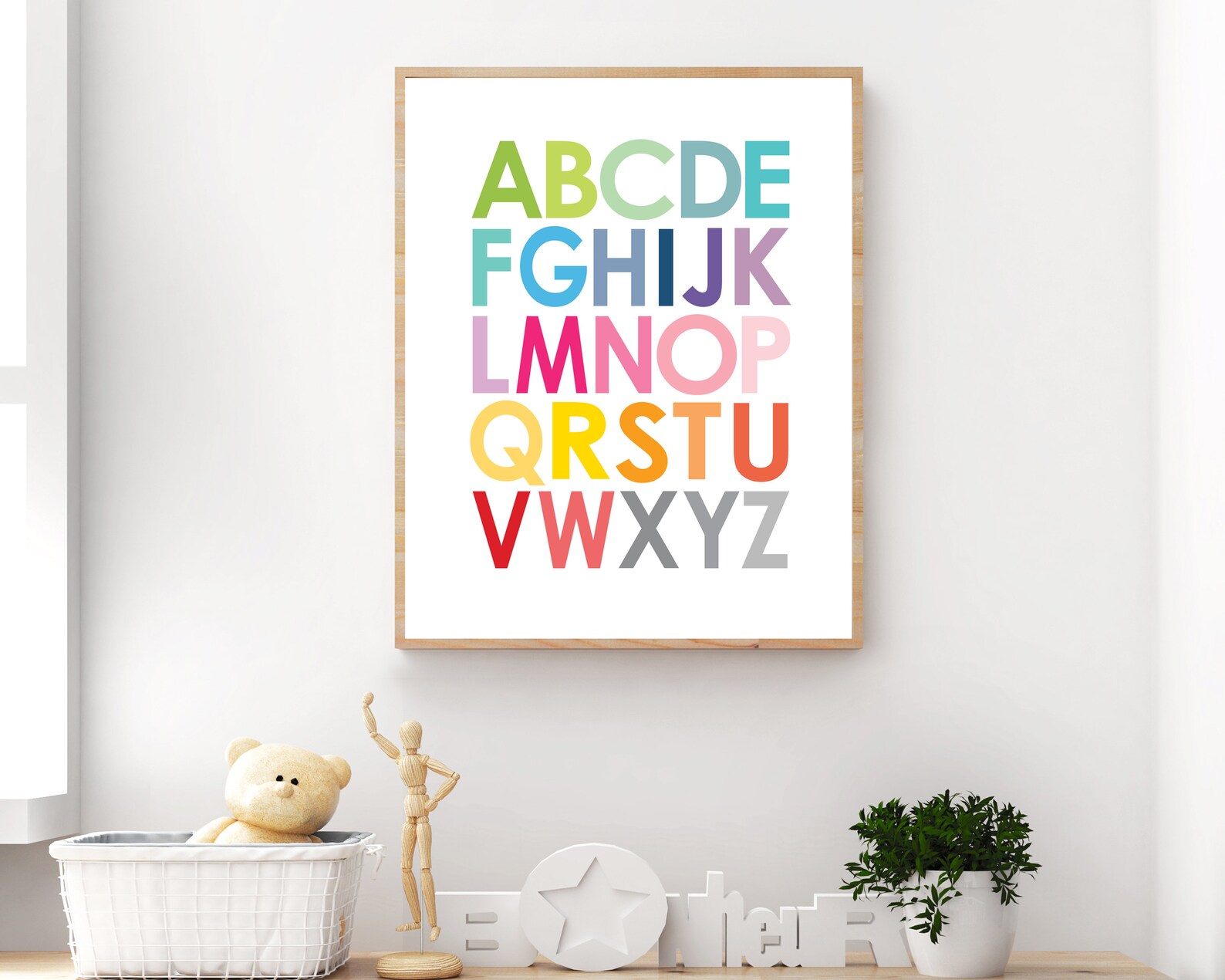 Colorful Alphabet Print ABC Print Alphabet Poster | Etsy