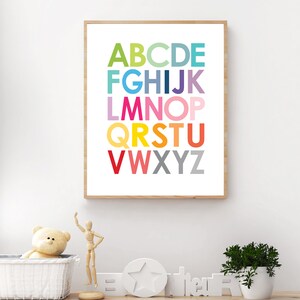 Colorful Alphabet Print - ABC Print - Alphabet Poster - Alphabet Wall ...