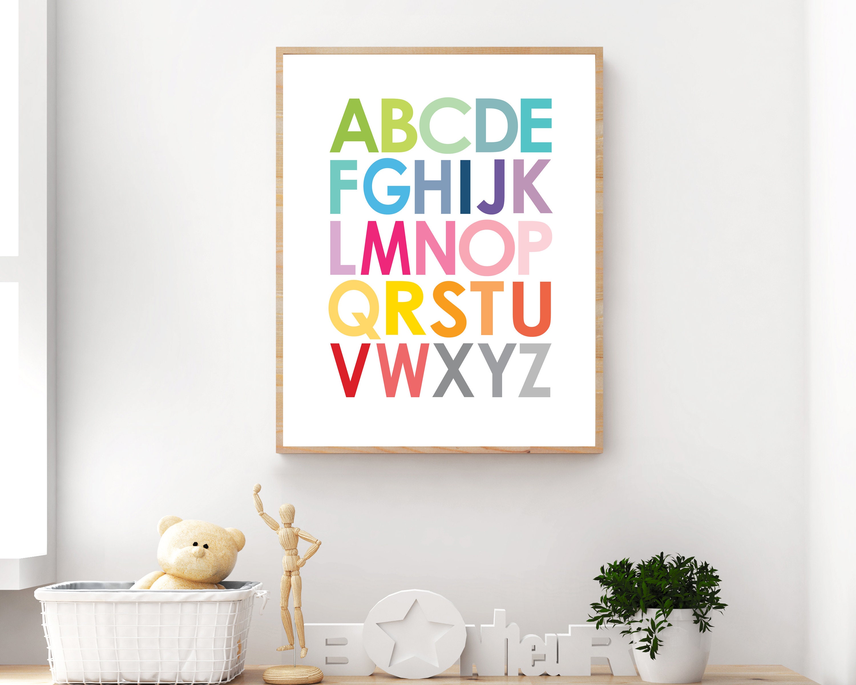 Colorful alphabet print ABC print Alphabet poster | Etsy