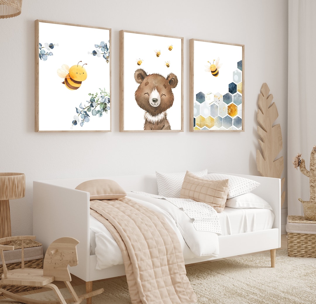 Bee Nursery Decor - Bumble Bee Nursery Decor - Baby Boy Nursery Decor ...