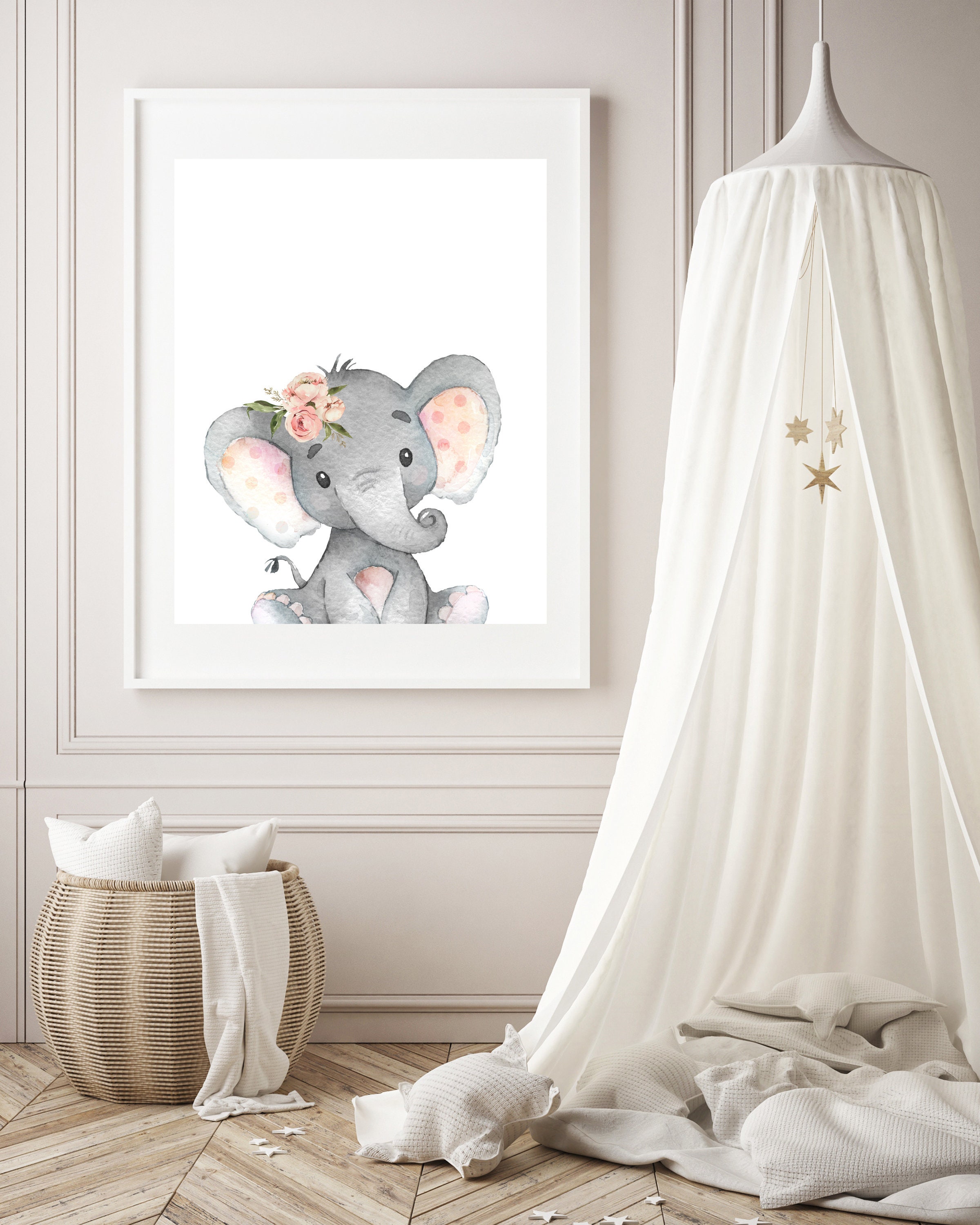 Baby Elephant print Printable elephant picture Elephant | Etsy