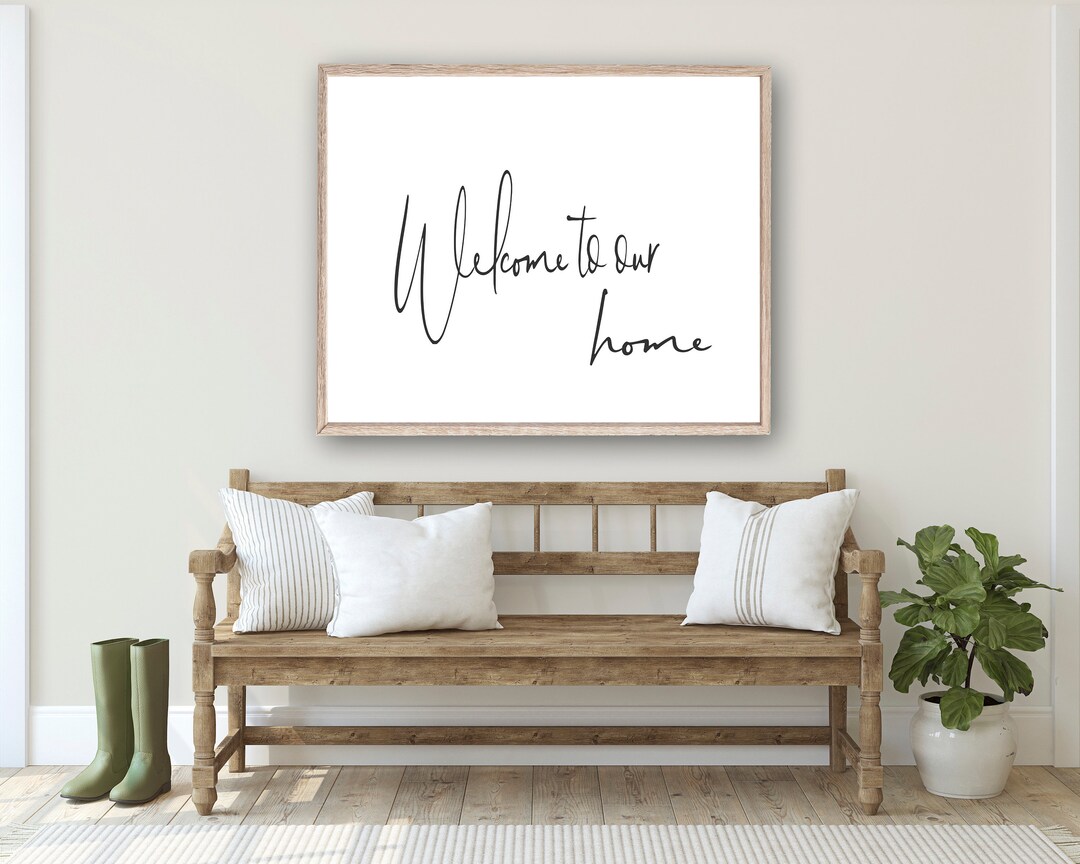 Welcome Home Wall Art, Welcome Decor, Home Wall Art Print, Entrance ...