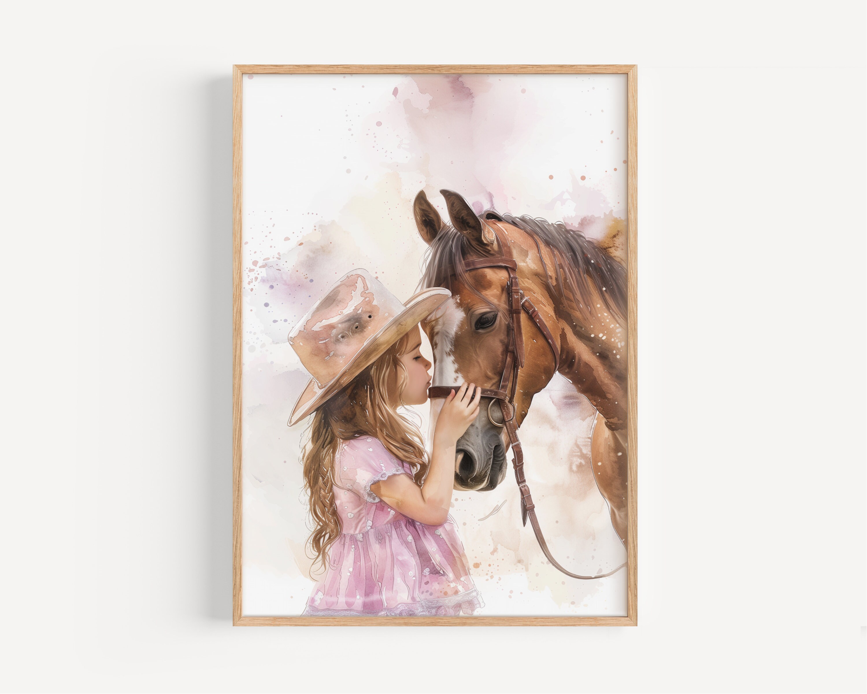 Cowgirl Printable Poster, Preppy Cowgirl Wall Art Decor, Horse Print ...