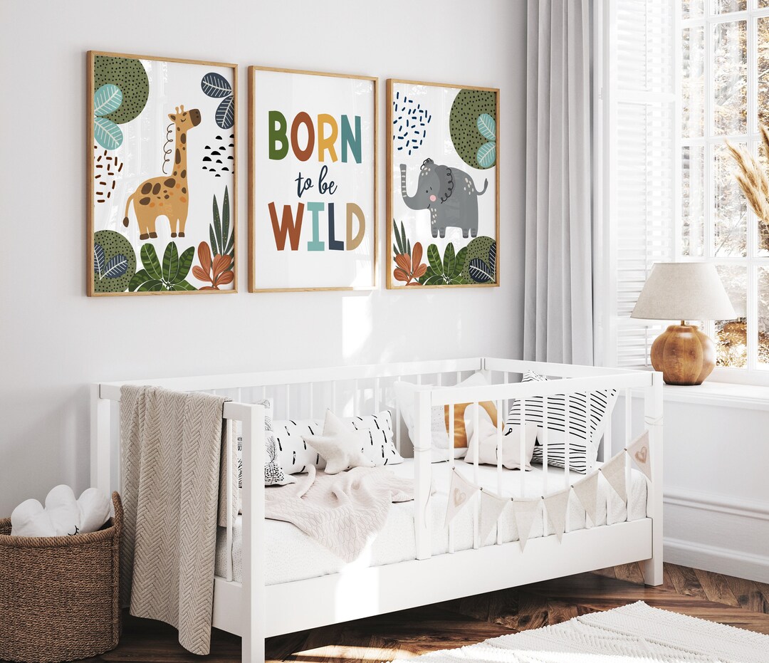 Safari Animal Nursery Wall Art - Animal Prints - Jungle Animal Wall ...