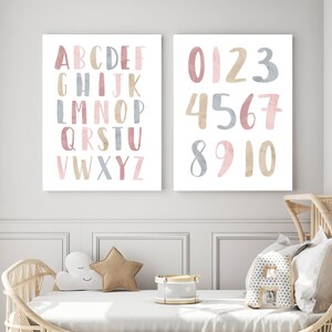 Alphabet and Numbers Print - Alphabet Poster - Abc Poster - Number ...