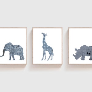 Printable Safari Animals - Baby Boy Nursery Art - Watercolor Safari ...