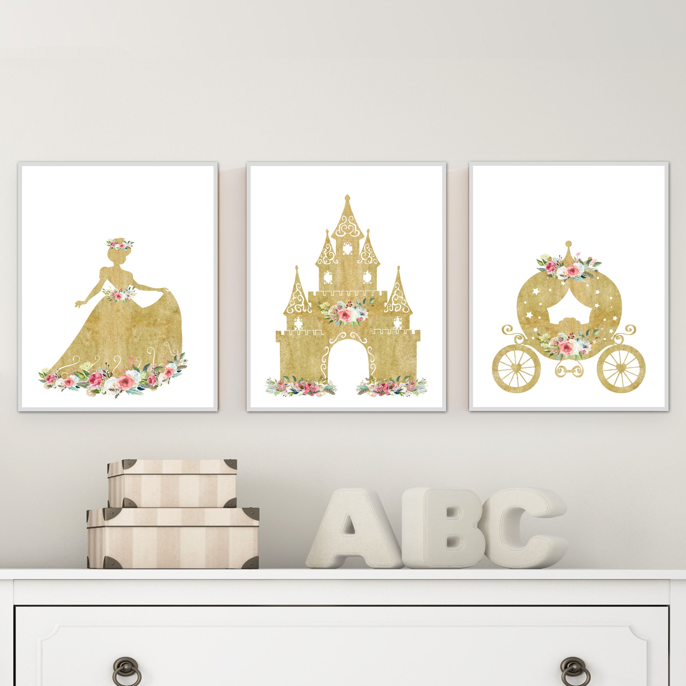 Princess Room Decor for Girls Princess Wall Art Toddler - Etsy