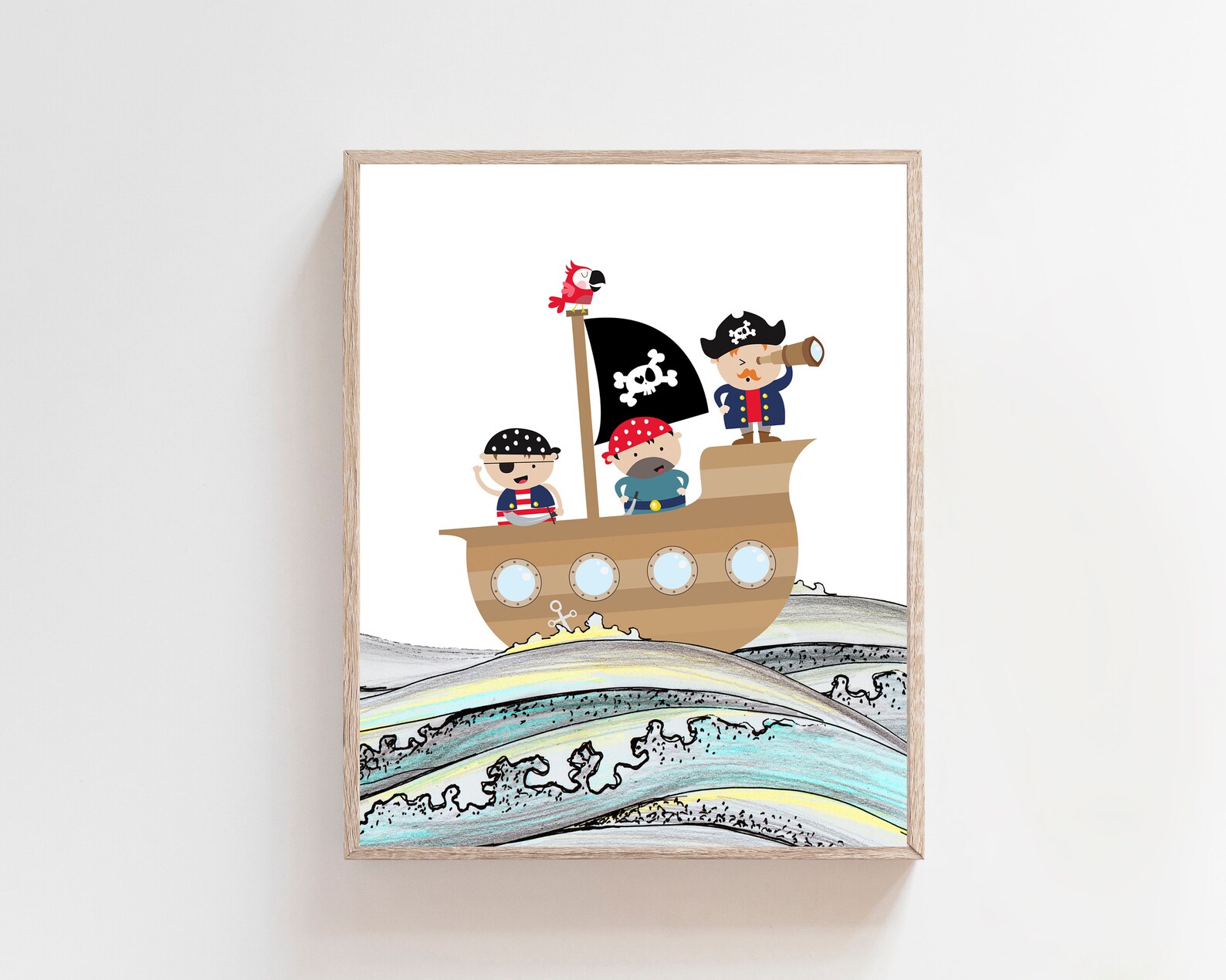 Pirate Art Print Pirate Print Pirate Printables Pirate | Etsy