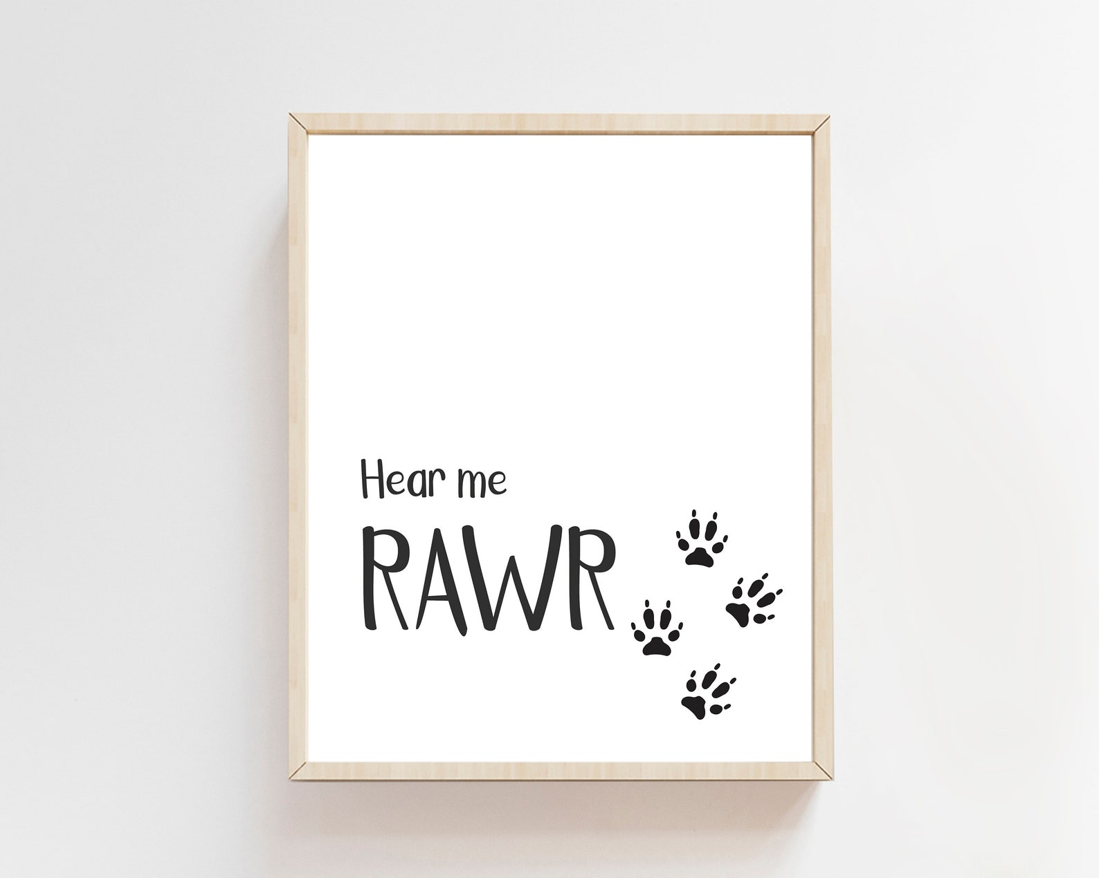 Hear Me Rawr Quote Wall Art Kids Wall Art Print Nursery - Etsy