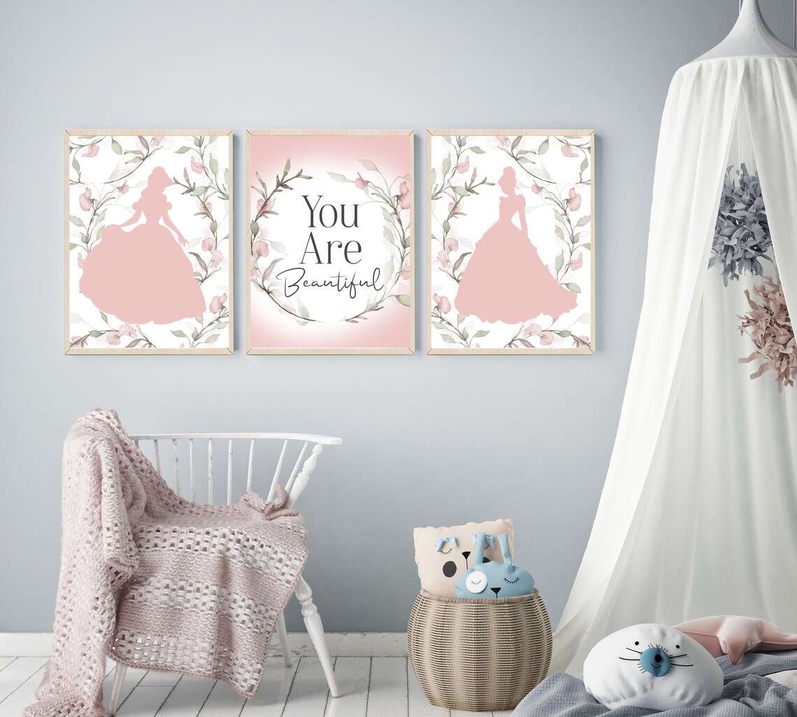 Princess Art Prints Princess Themed Nursery Printable - Etsy
