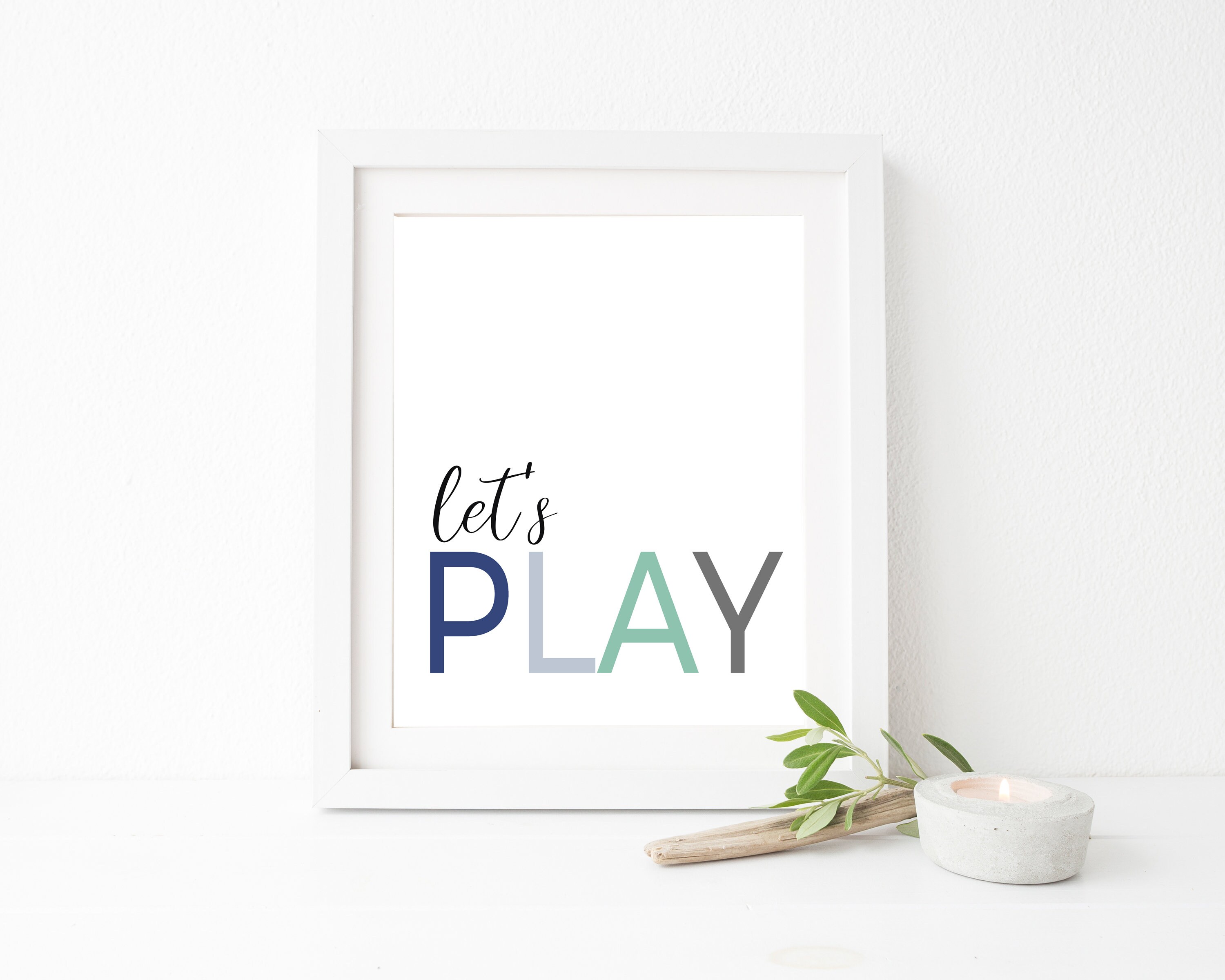 Lets play print Playroom wall art Playroom prints | Etsy