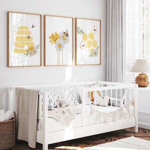 Bee Nursery Decor, Bumble Bee Nursery Decor, Honey Bee Prints, Girls ...