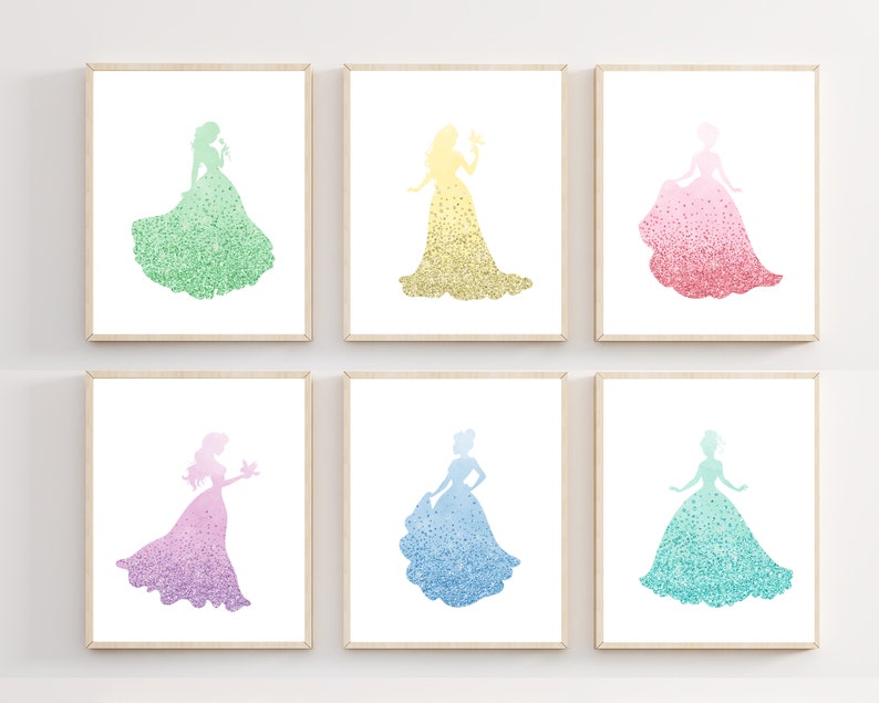Printable Princess Wall Art - Nursery Decor - Girls Bedroom Decor ...